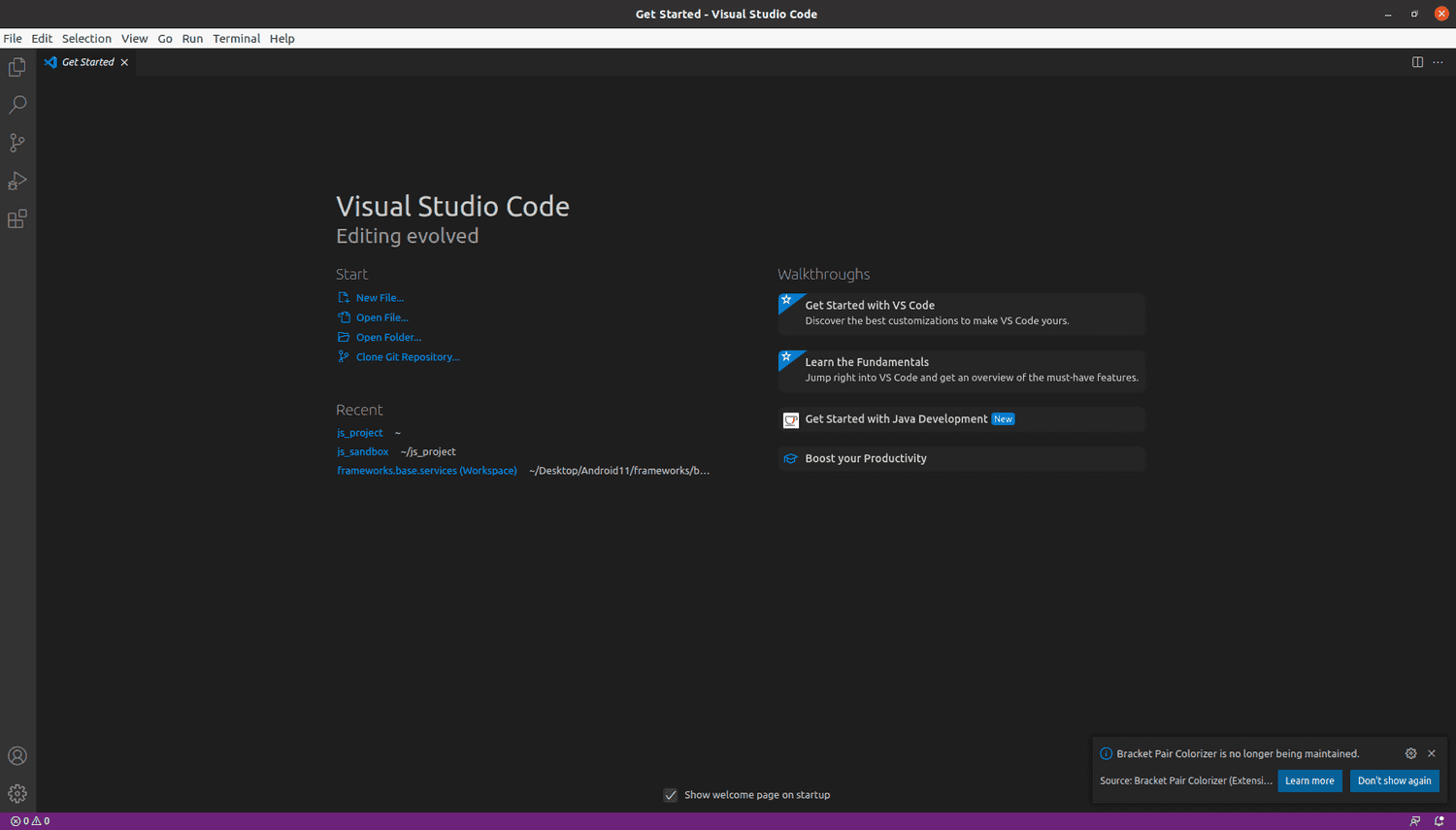 우분투(리눅스)에서 Visual Studio Code 설치